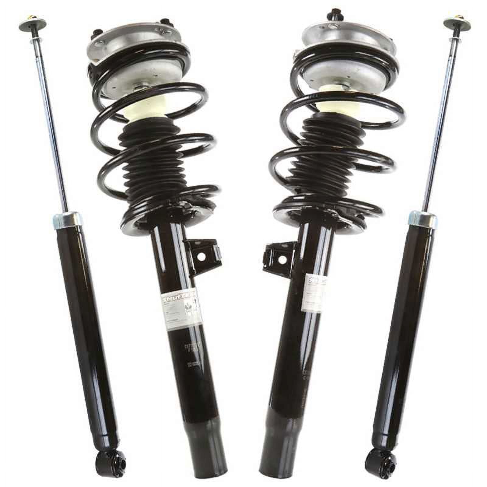 AutoShack Front Complete Strut & Coil Spring Assembly with Rear Shock Absorbers Set for BMW ...