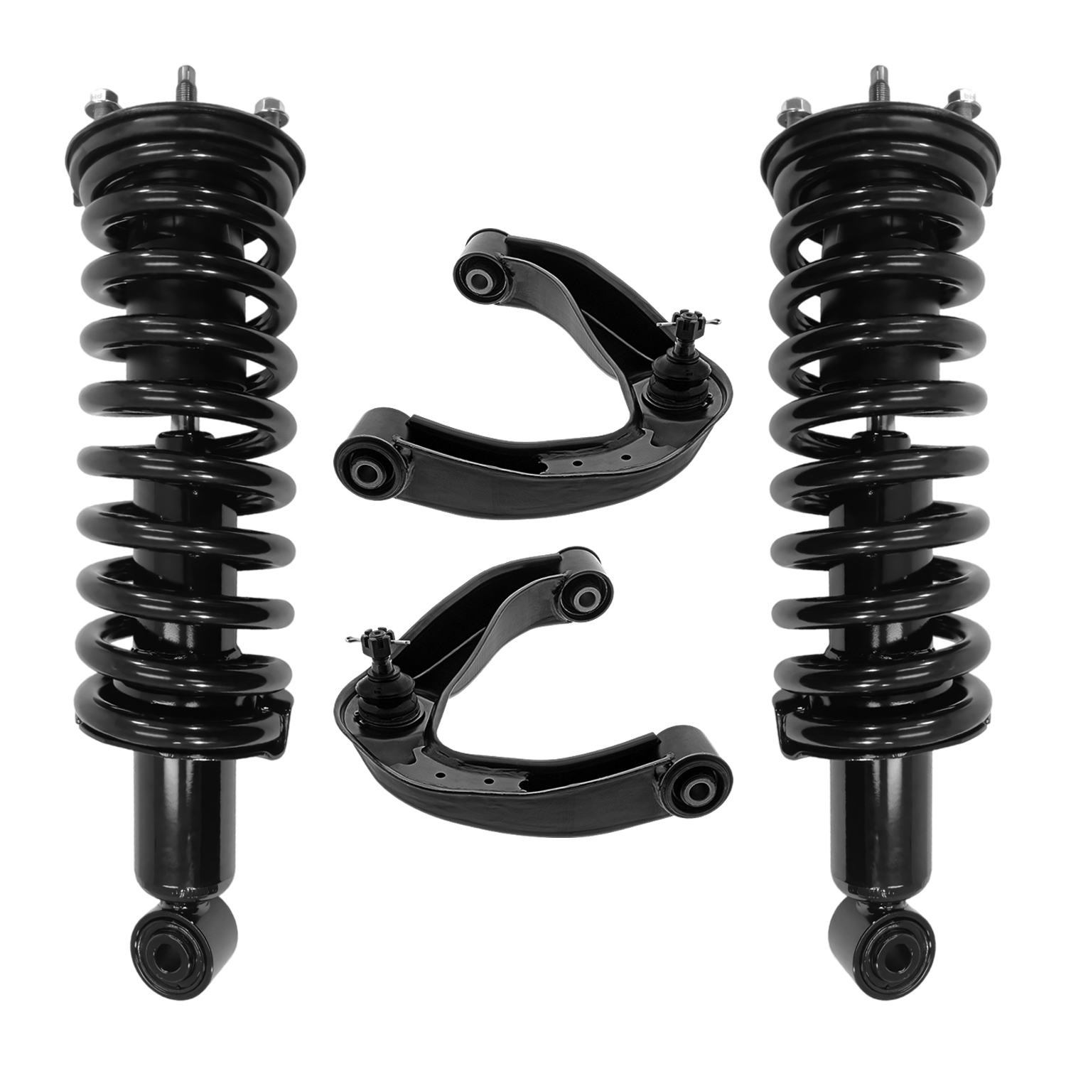 AutoShack Front Complete Strut & Coil Spring Front Upper Control Arms ...
