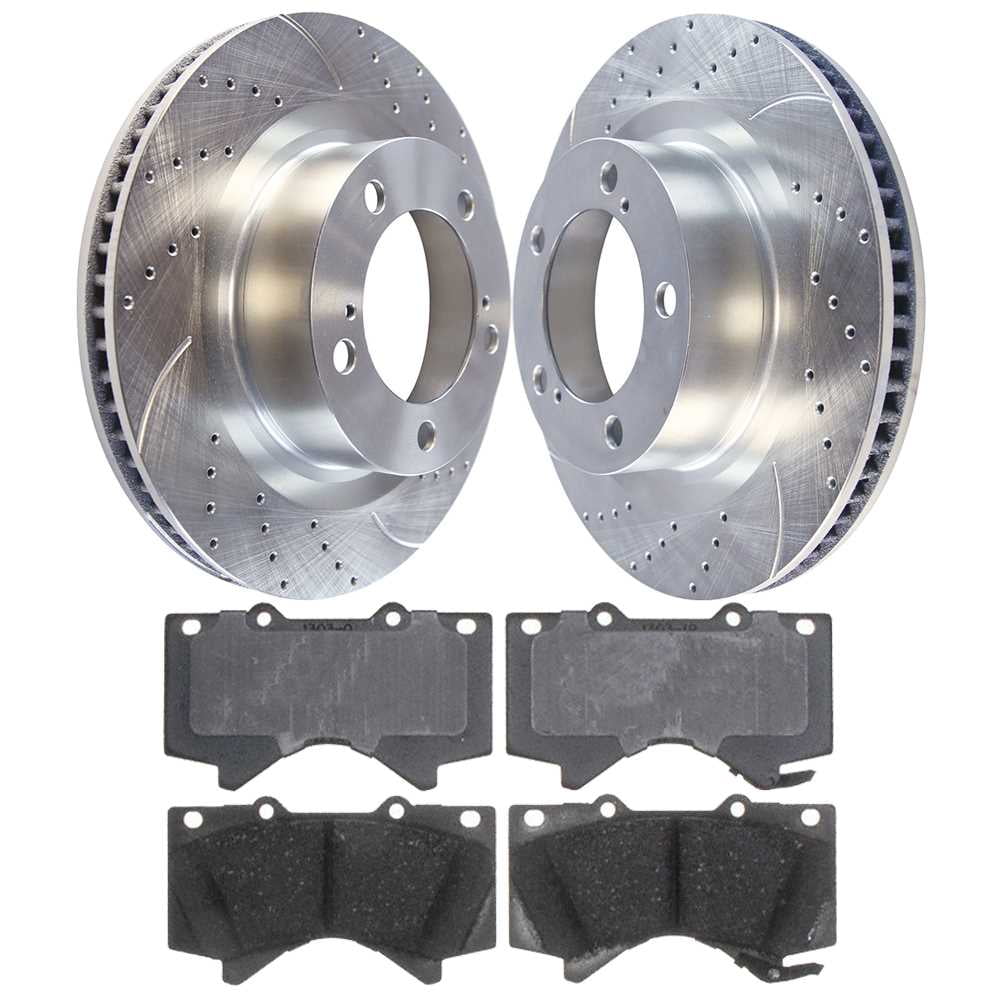 AutoShack Front Brake Kit Replacement for Lexus LX570 Toyota Sequoia Land Cruiser 2007-2021 ...