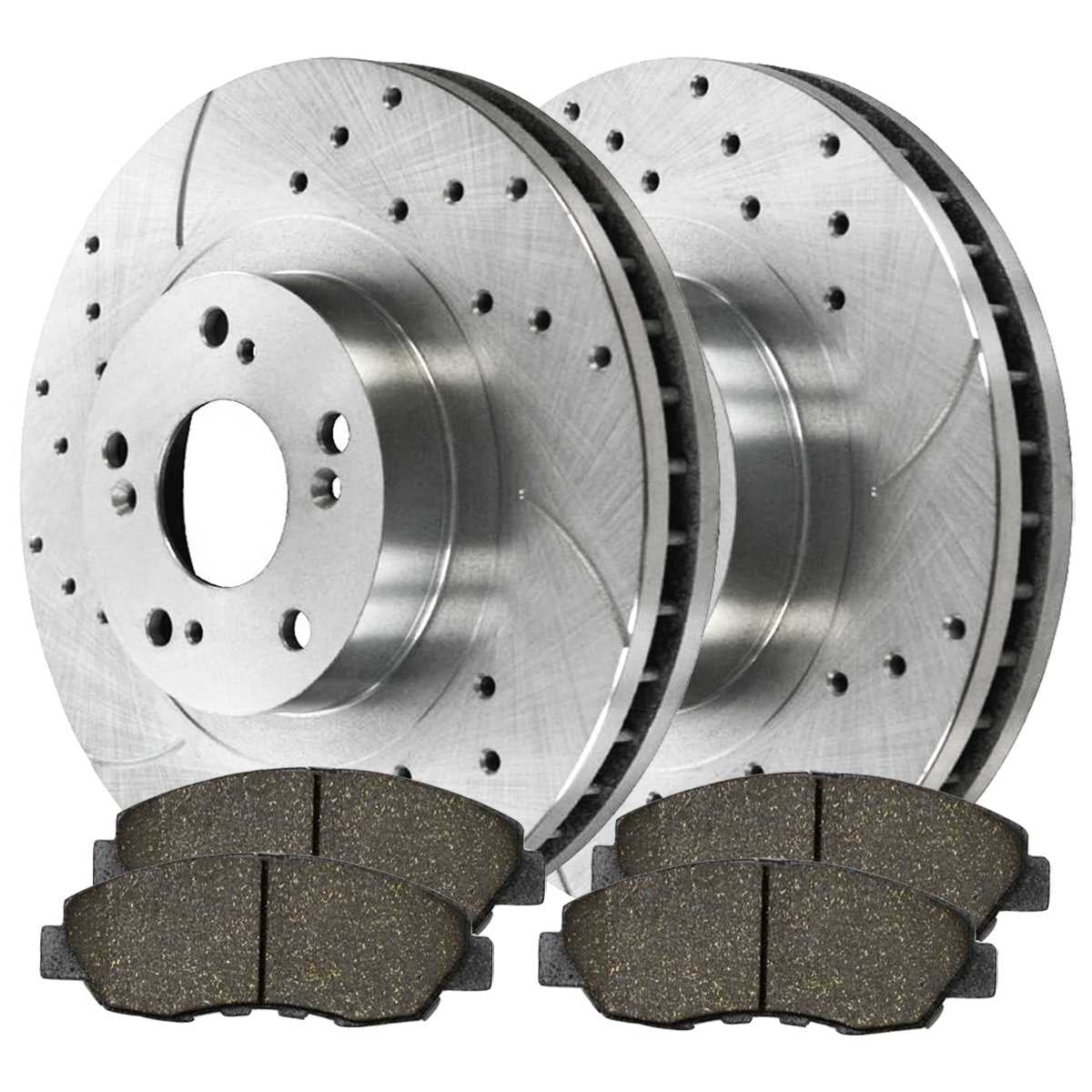 AutoShack Front Brake Kit Replacement for Acura RSX CSX 2006-2011 Honda ...