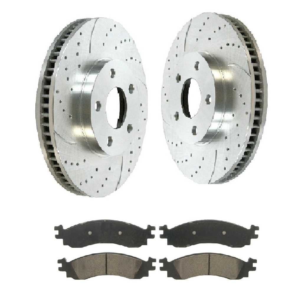 AutoShack Front Brake Kit Replacement for Ford Explorer Sport Trac 4WD ...