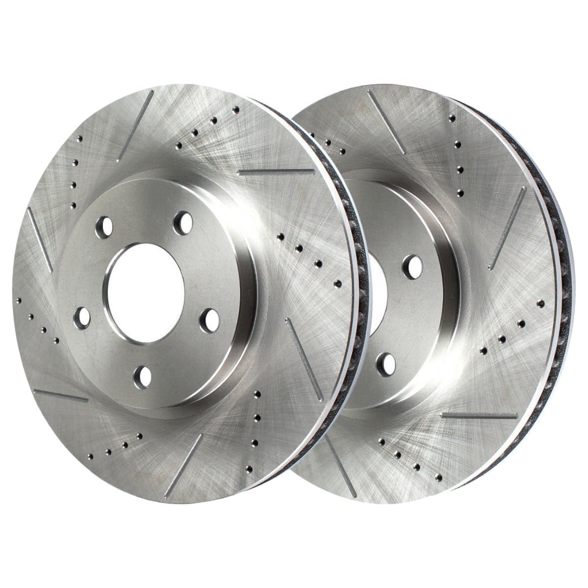 AutoShack Front Drilled Slotted Coated Disc Brake Rotors for 2006-2011 ...
