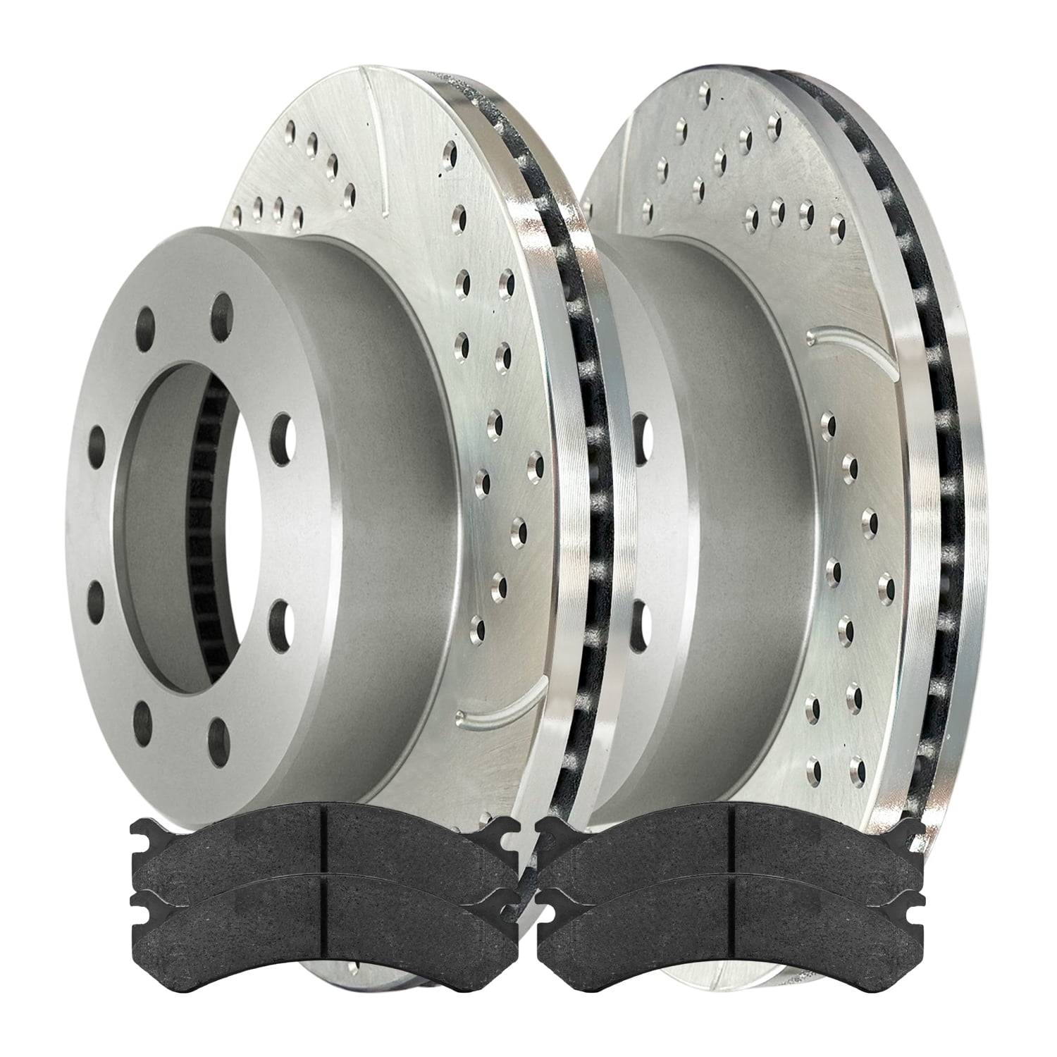 AutoShack Front Brake Kit Replacement for GMC Sierra 1500 Classic Chevrolet Silverado 1500 4WD ...