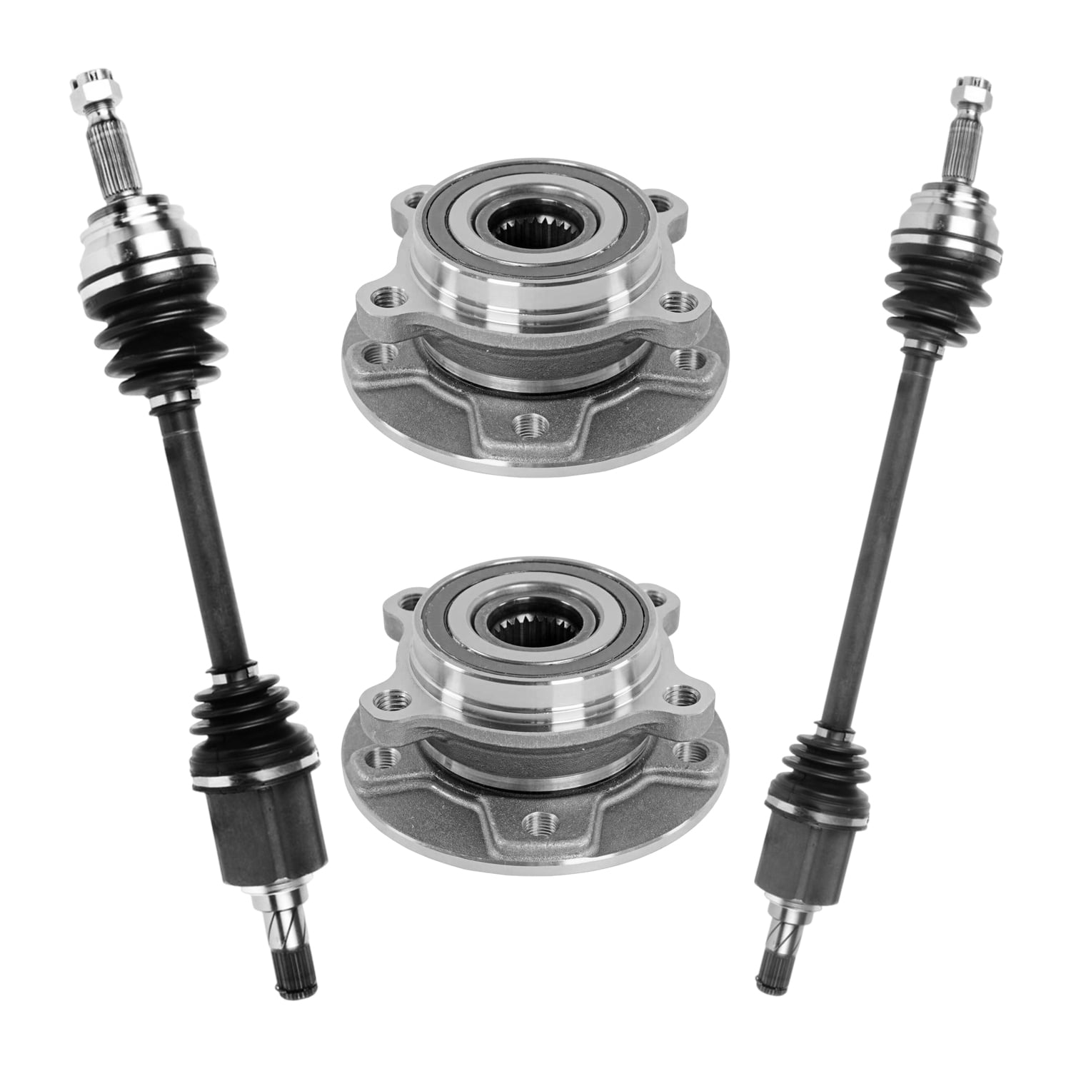 AutoShack Front Wheel Bearing Hubs CV Axles Kit Pair Replacement for 2017 Jeep Compass FWD 5-Lug ...