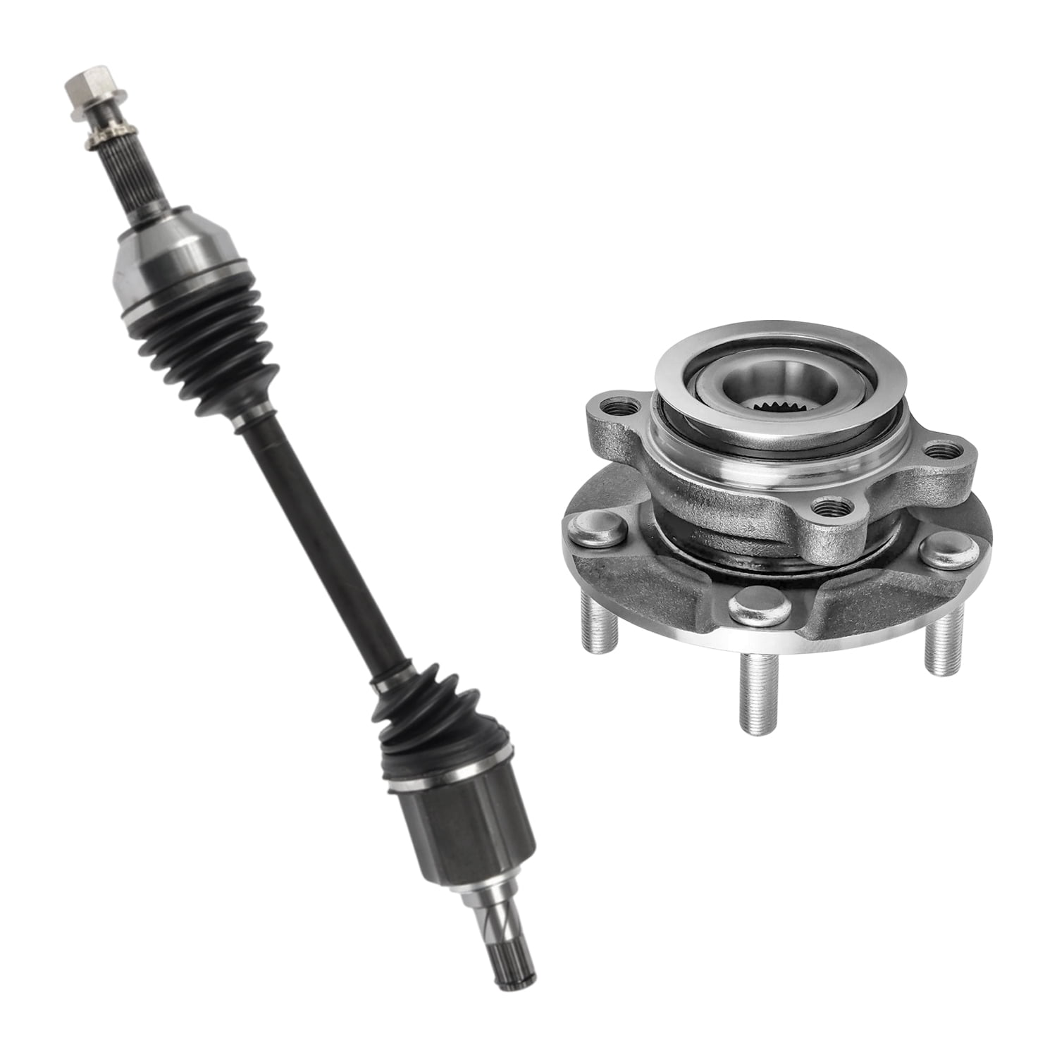 AutoShack Front CV Axle Shaft Wheel Hub Bearing Assembly for Nissan ...