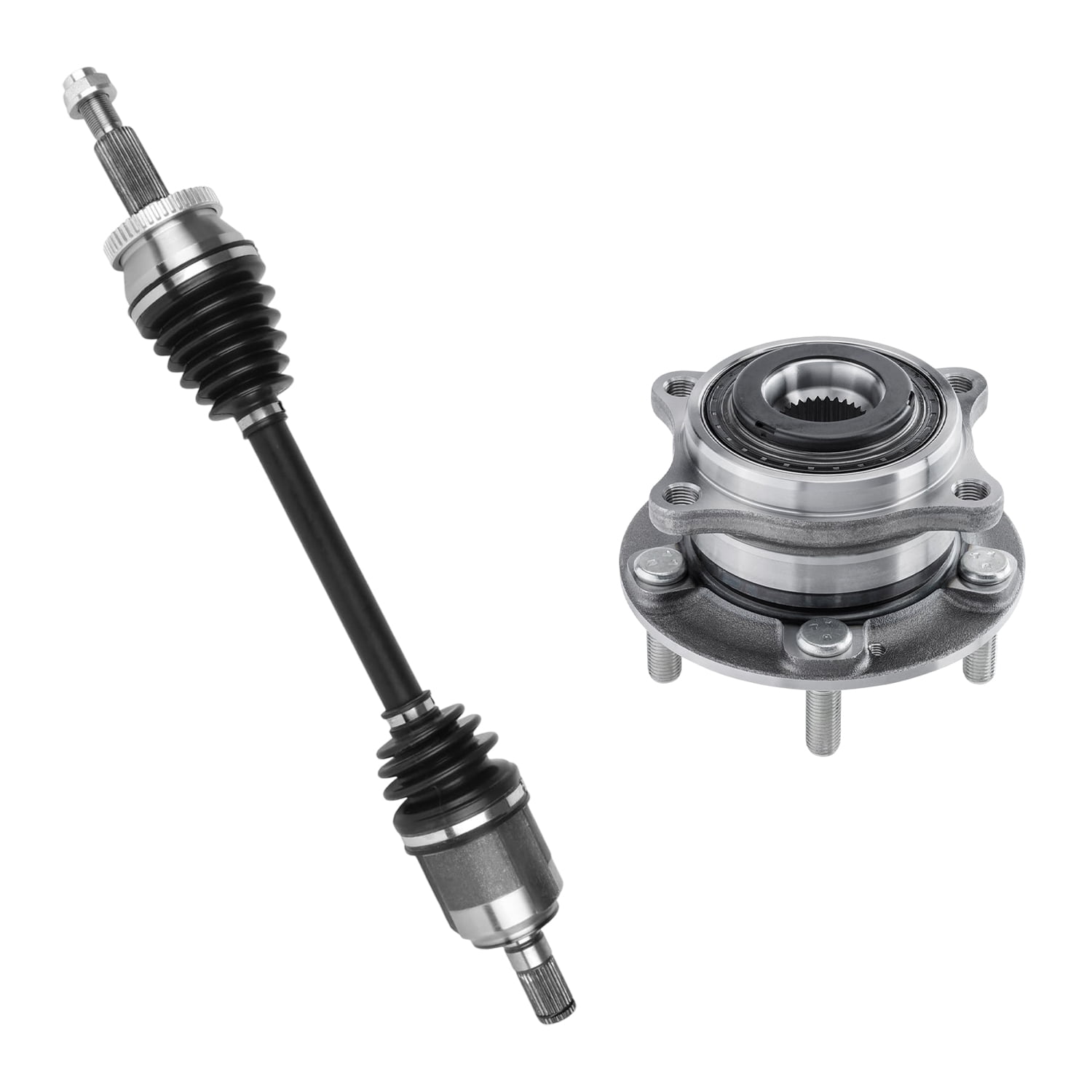 AutoShack Front CV Axle Shaft Wheel Hub Bearing Assembly for Hyundai ...
