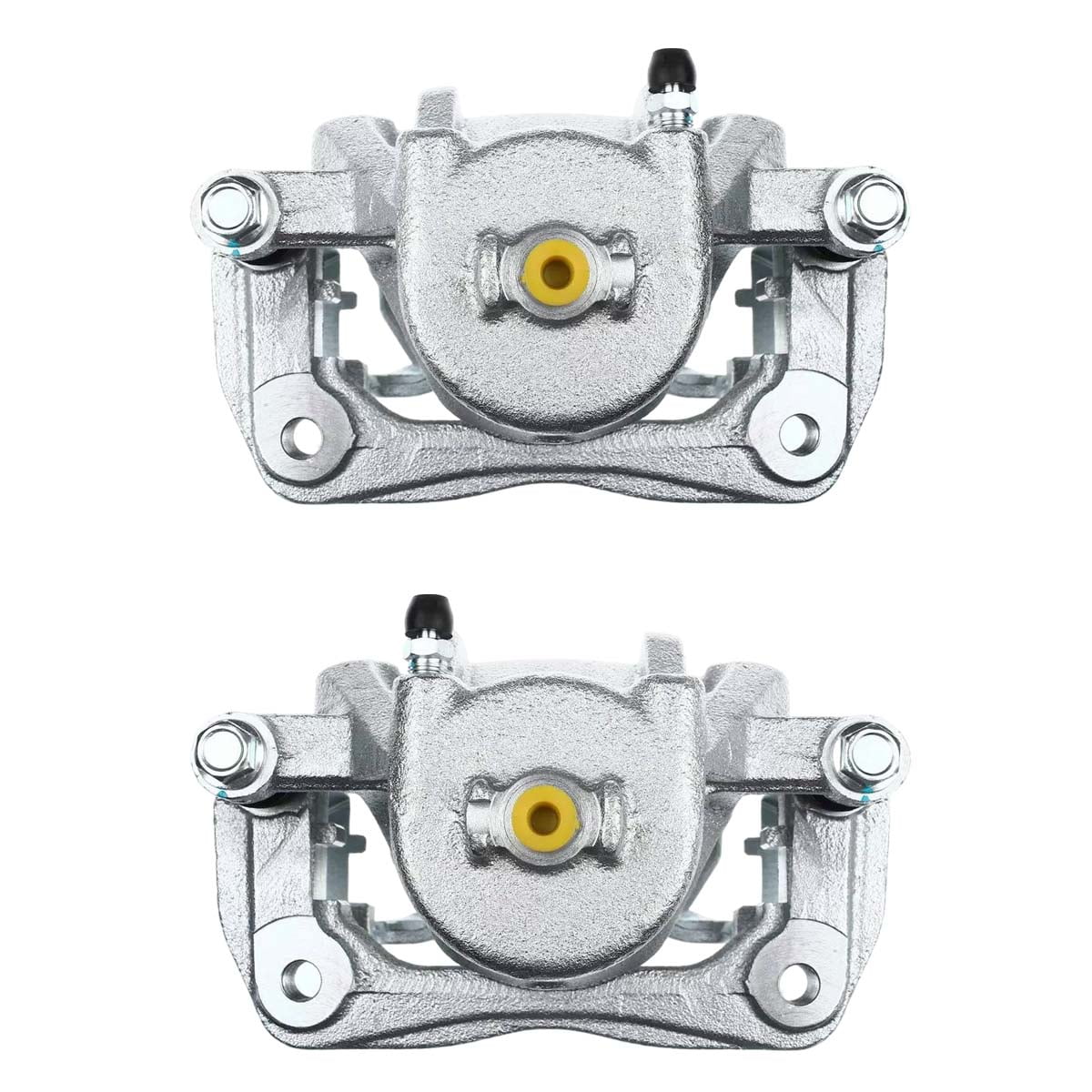AutoShack Front Brake Calipers Set of Assembly with Bracket Replacement ...