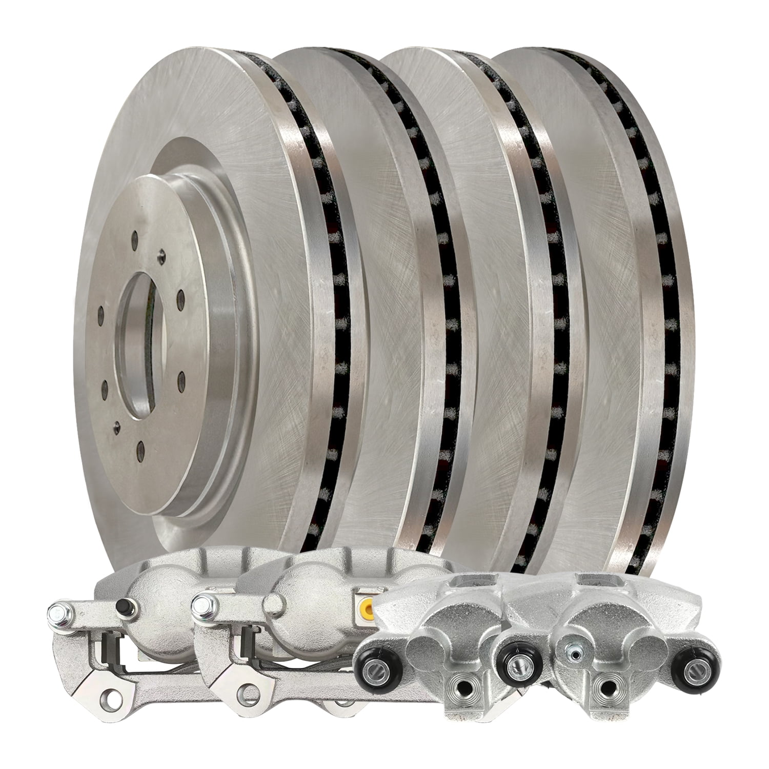 AutoShack Front & Rear Brake Rotors Calipers | Replacement for 2010 ...