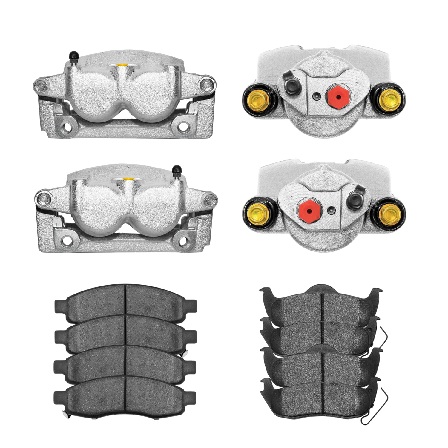 AutoShack Front and Rear Brake Calipers and Ceramic Pads Kit Set Replacement for 2004 Nissan ...