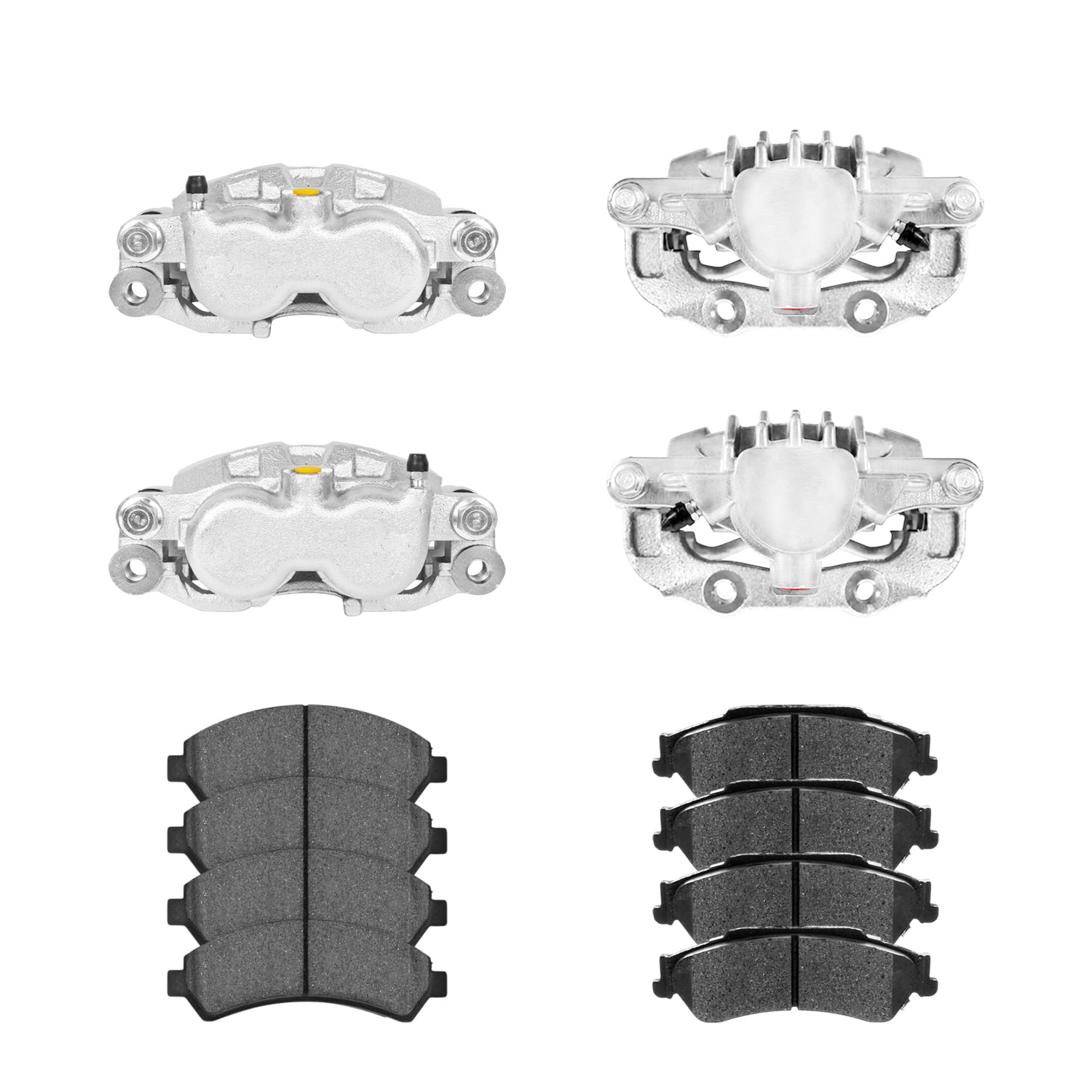 AutoShack Front and Rear Brake Calipers and Ceramic Pads Kit Set ...