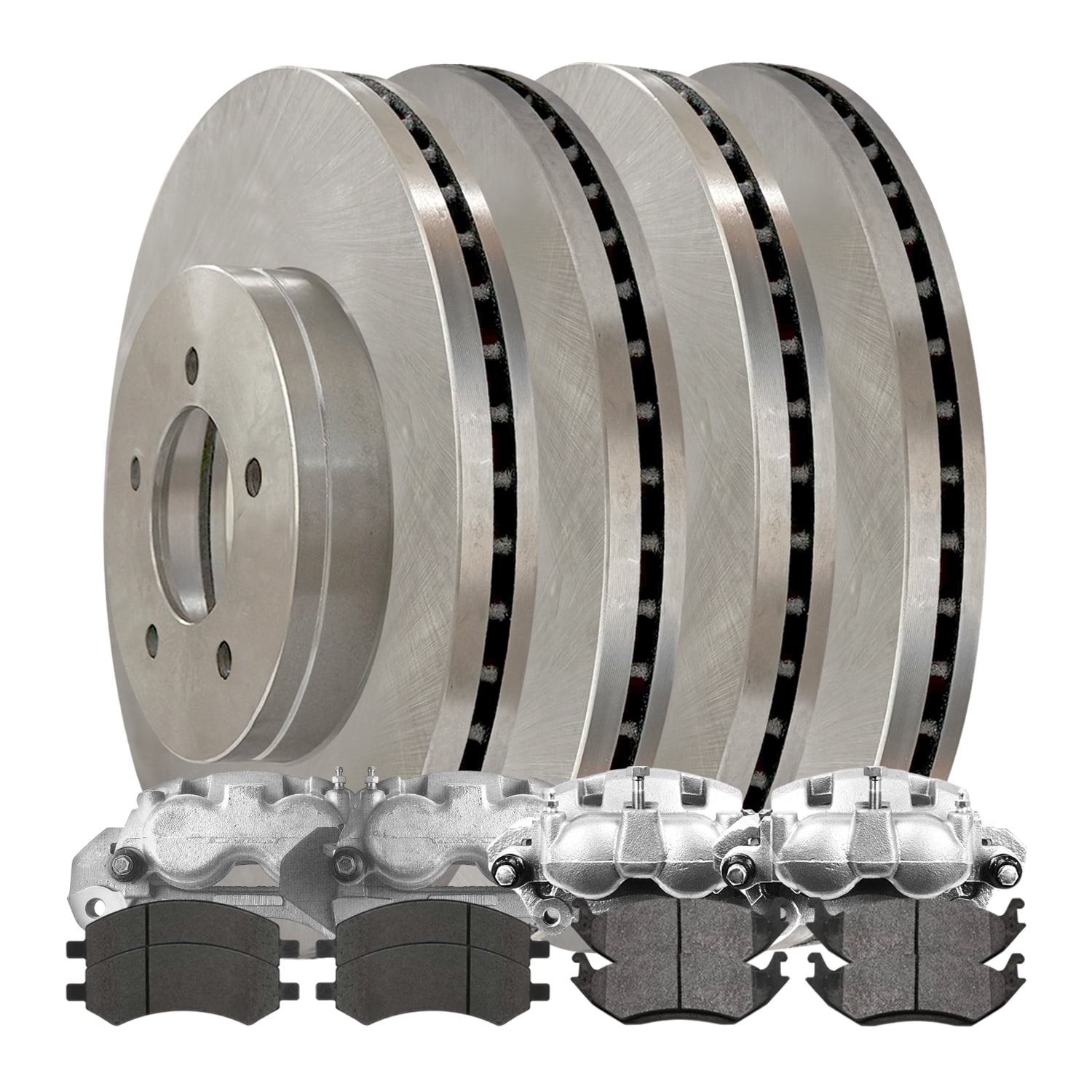 AutoShack Front & Rear Brake Rotors Premium Ceramic Brake Pads Calipers | Replacement for 2006 ...