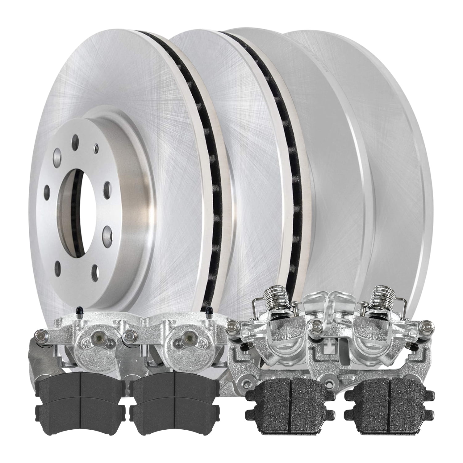 AutoShack Front and Rear Brake Calipers Performance Ceramic Pads Rotors Kit Replacement for 2006 ...