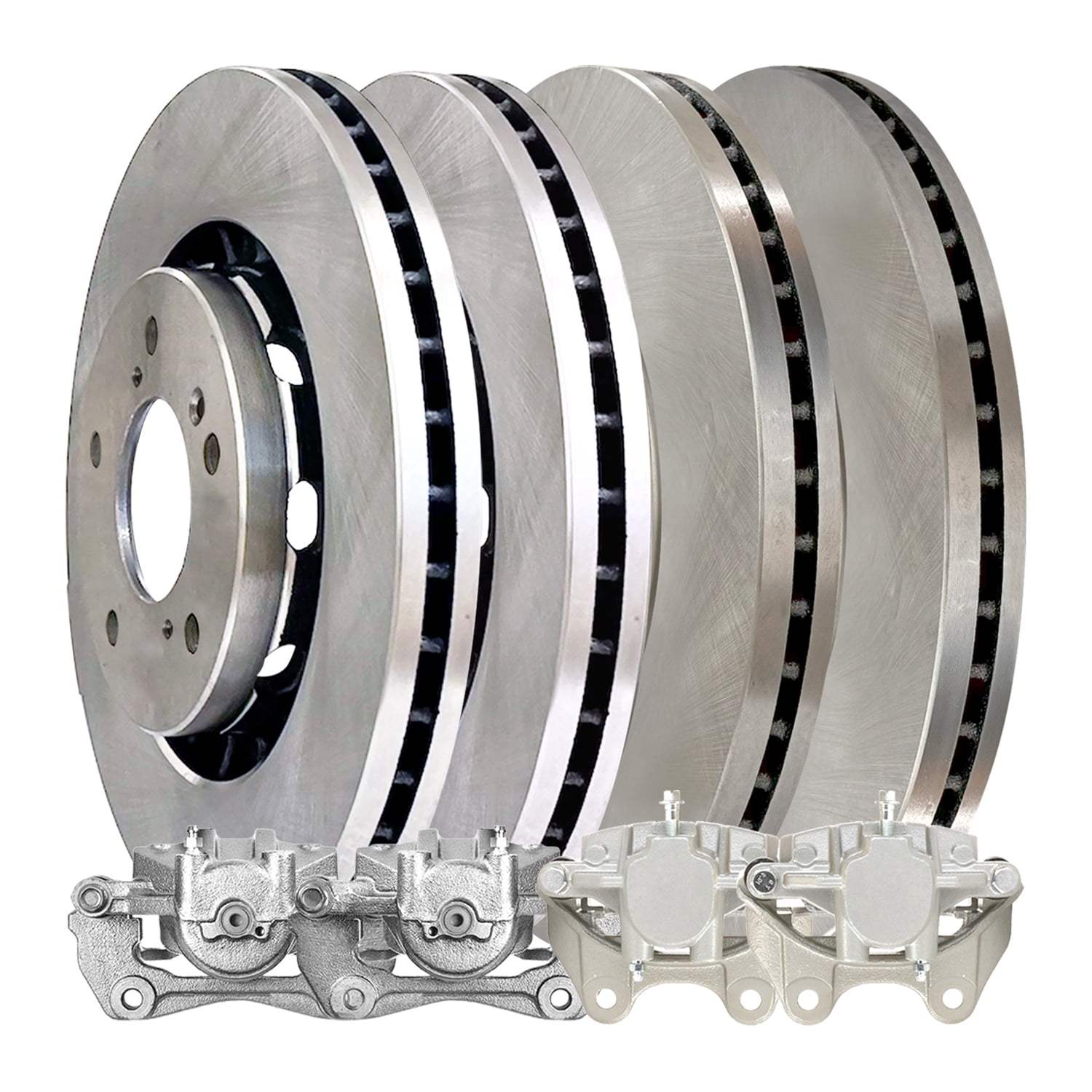 AutoShack Front & Rear Brake Rotors Calipers | Replacement for ...