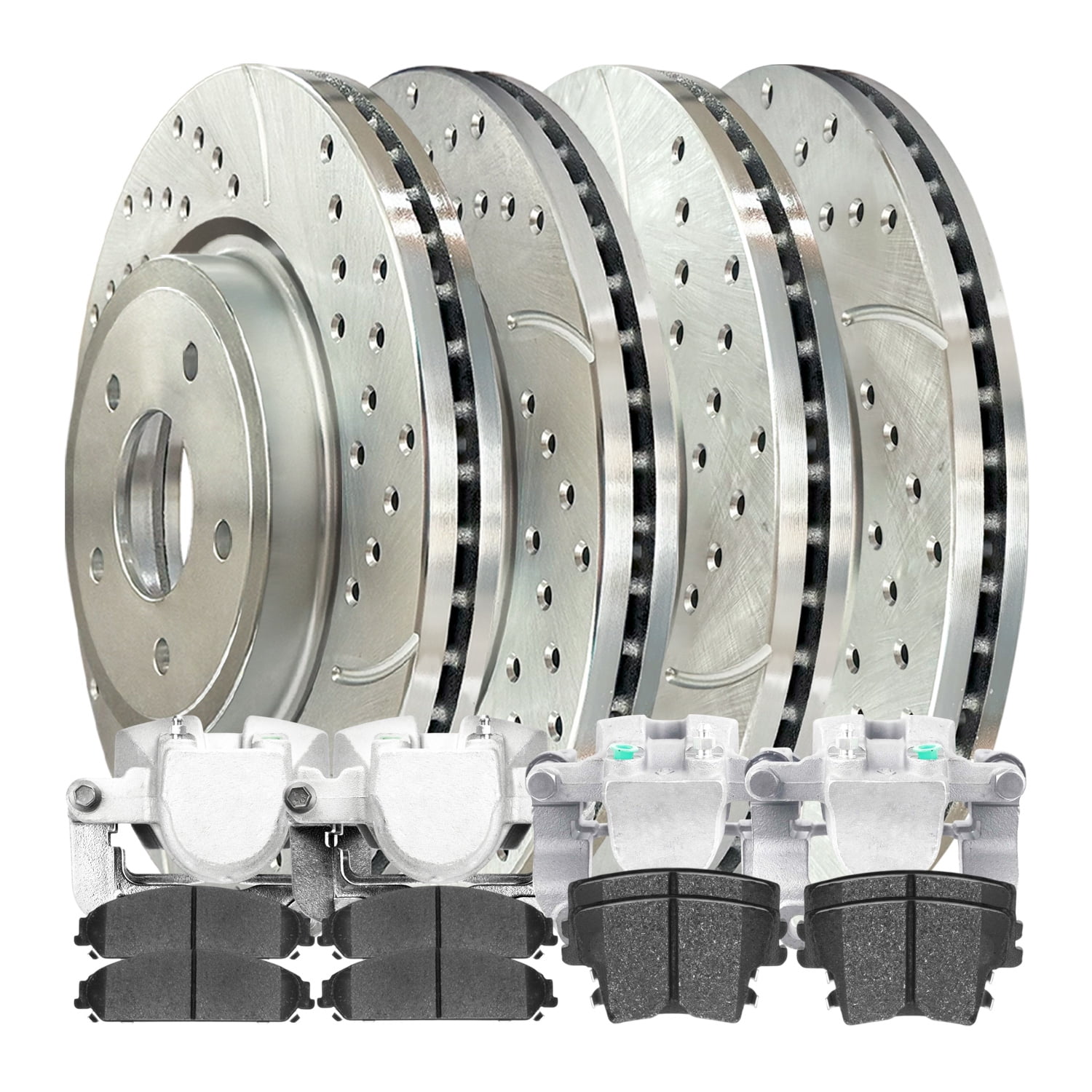 AutoShack Front and Rear Brake Kit Replacement for 2006-2010 Chrysler ...