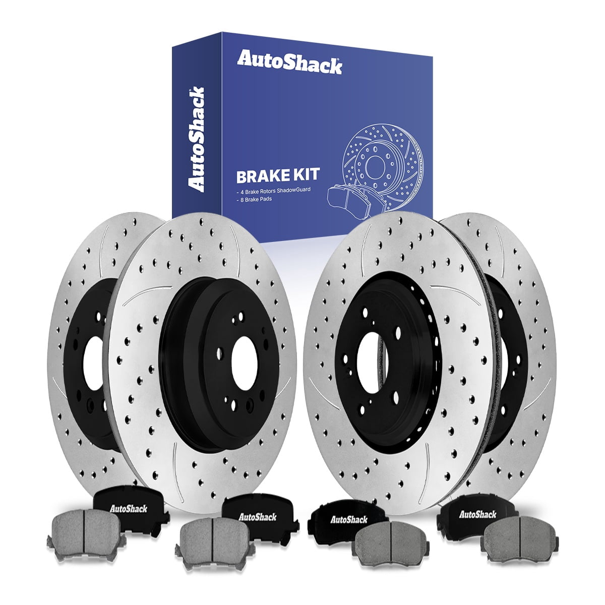 AutoShack Front & Rear Brake Rotors & Ceramic Pads for Honda, Passport ...