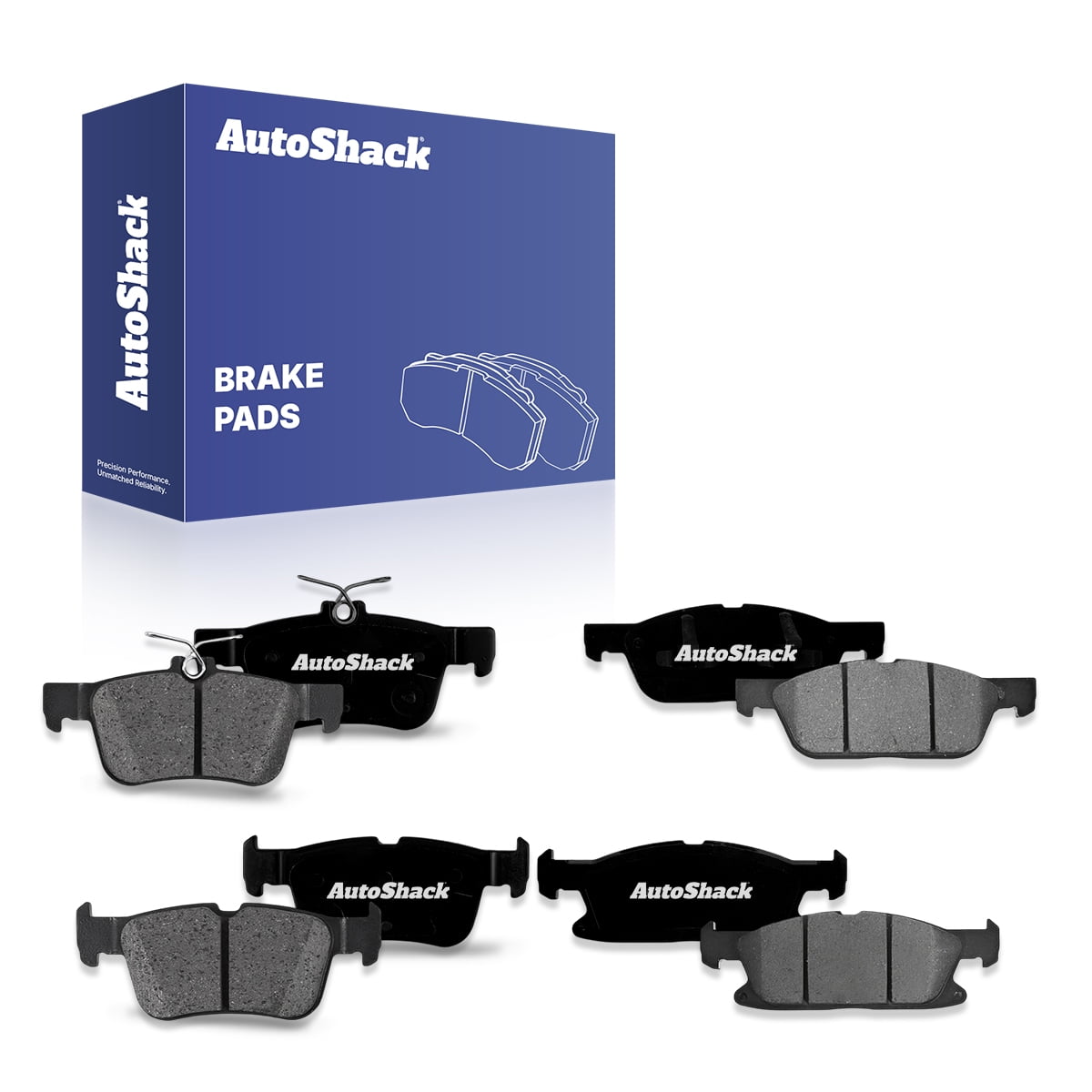 AutoShack Front & Rear Ceramic Brake Pads Set - Engineered for ...