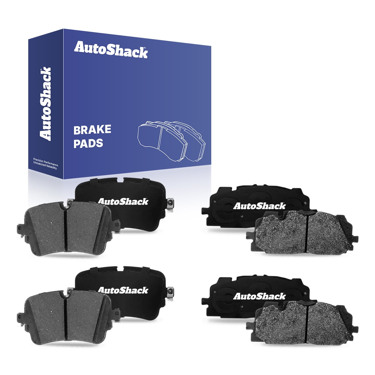 AutoShack Front & Rear Ceramic Brake Pads Set Replacement for 2017-2020 ...