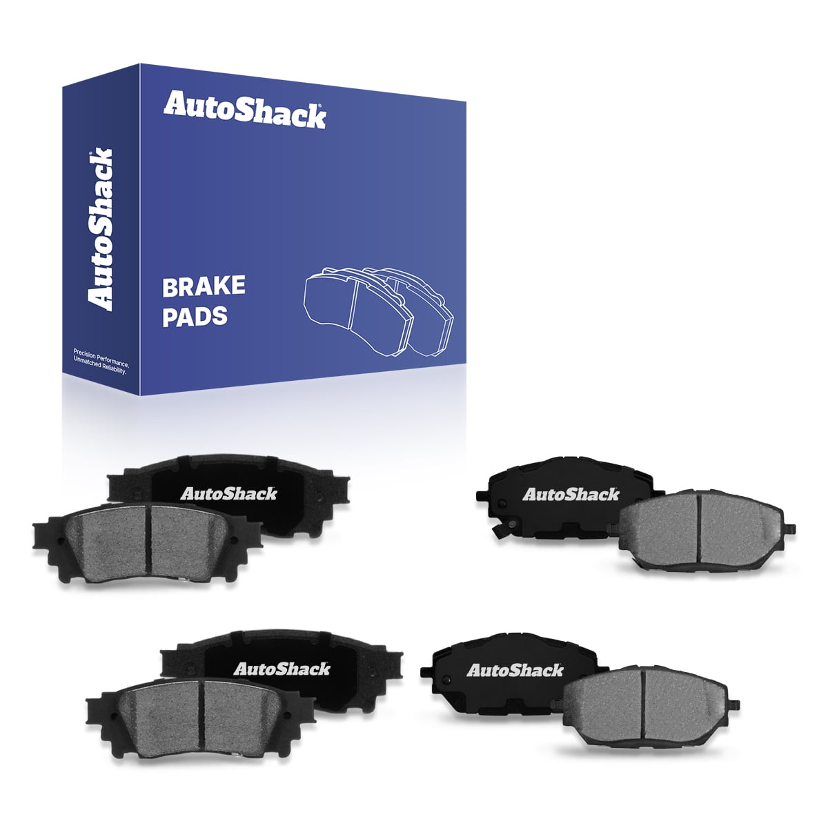 AutoShack Front & Rear Ceramic Brake Pad Set for Toyota, C-HR 2018-2019 ...