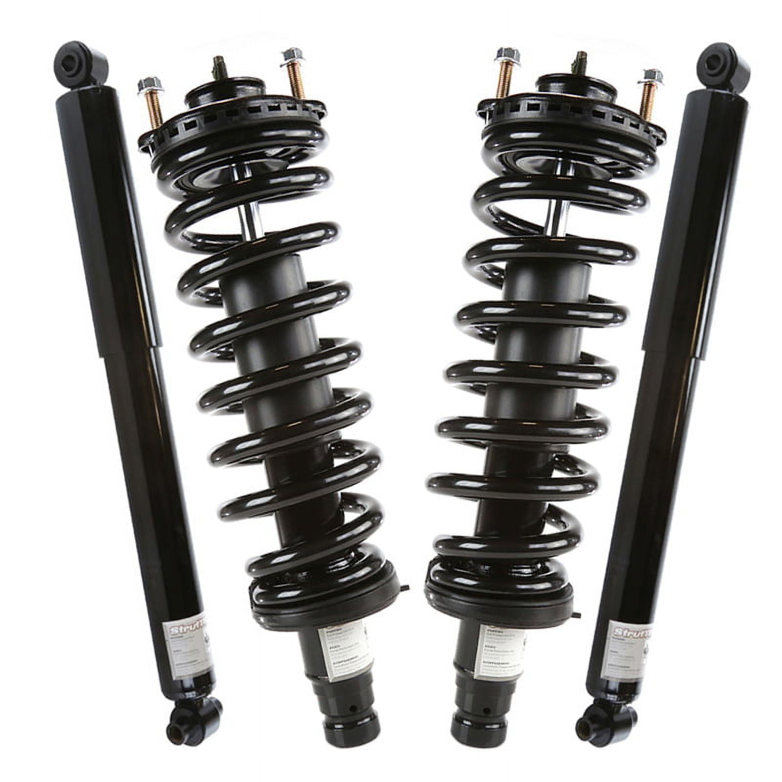 AutoShack Front & Rear Complete Strut Coil Springs and Shock Absorbers ...