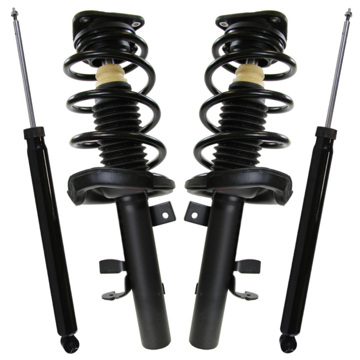 AutoShack Front & Rear Complete Strut Coil Springs and Shock Absorbers ...