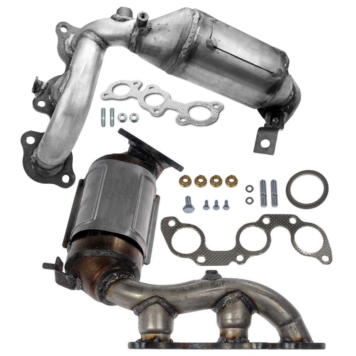 Autoshack High Flow Direct Fit Front And Rear Exhaust Manifold Catalytic