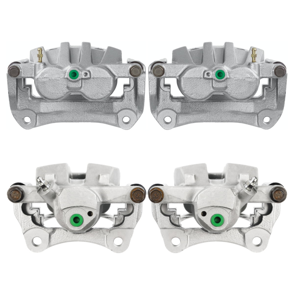 AutoShack Front and Rear Brake Calipers Set of 4 Assembly with Bracket ...