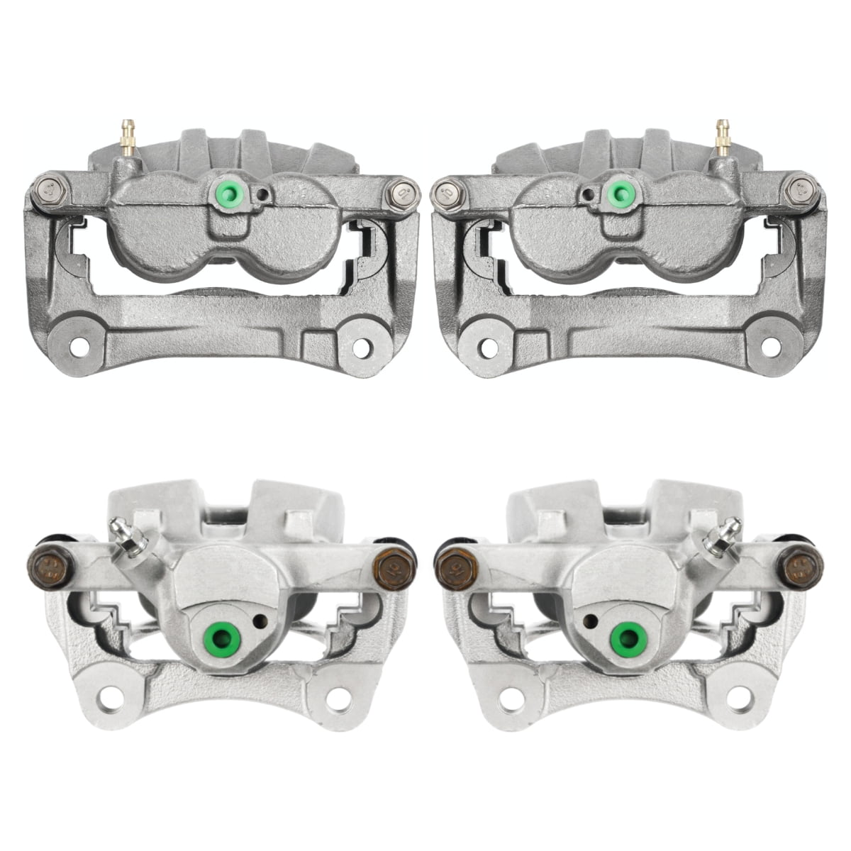 AutoShack Front and Rear Brake Calipers Set of 4 Assembly with Bracket ...
