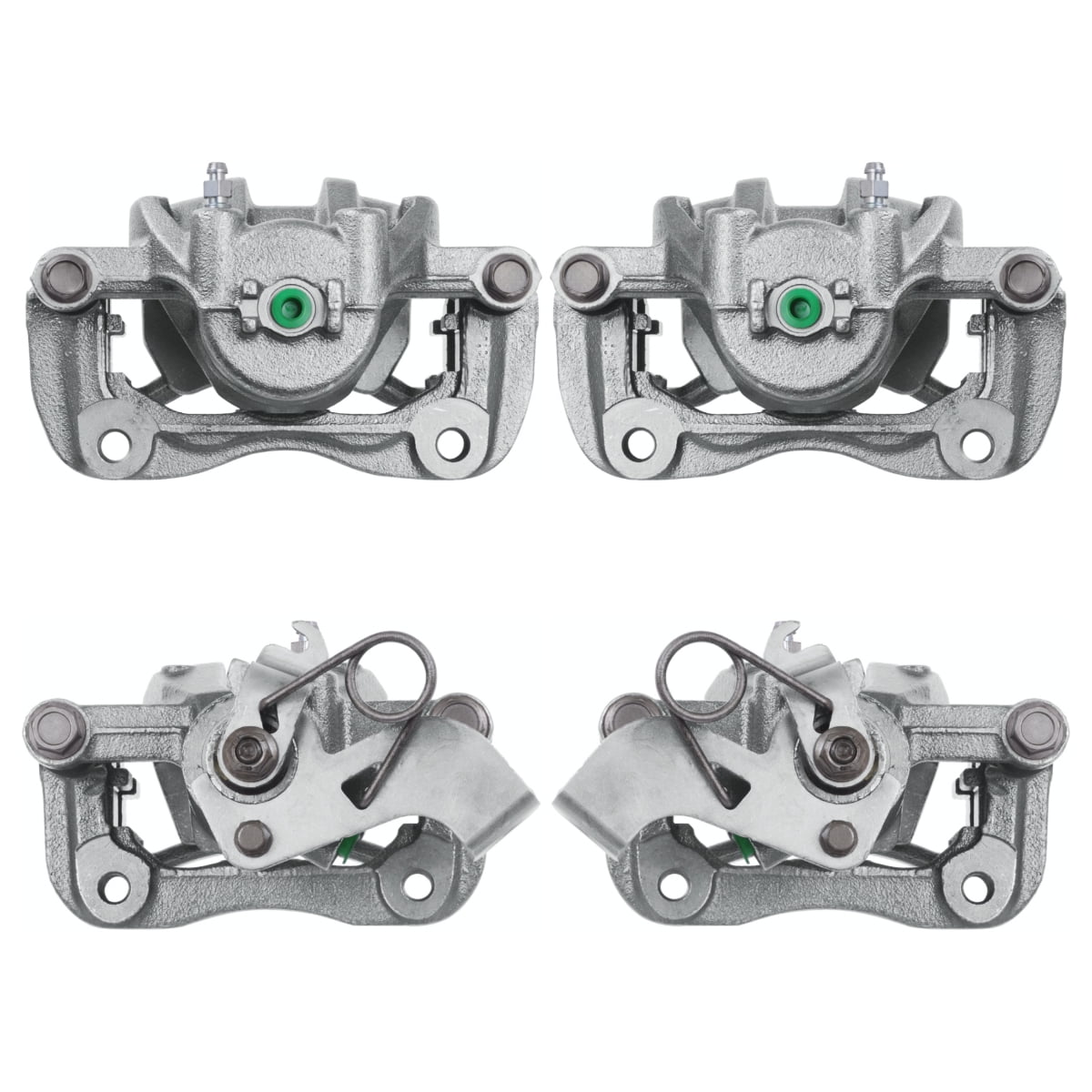 AutoShack Front and Rear Brake Calipers Set of 4 Assembly with Bracket ...