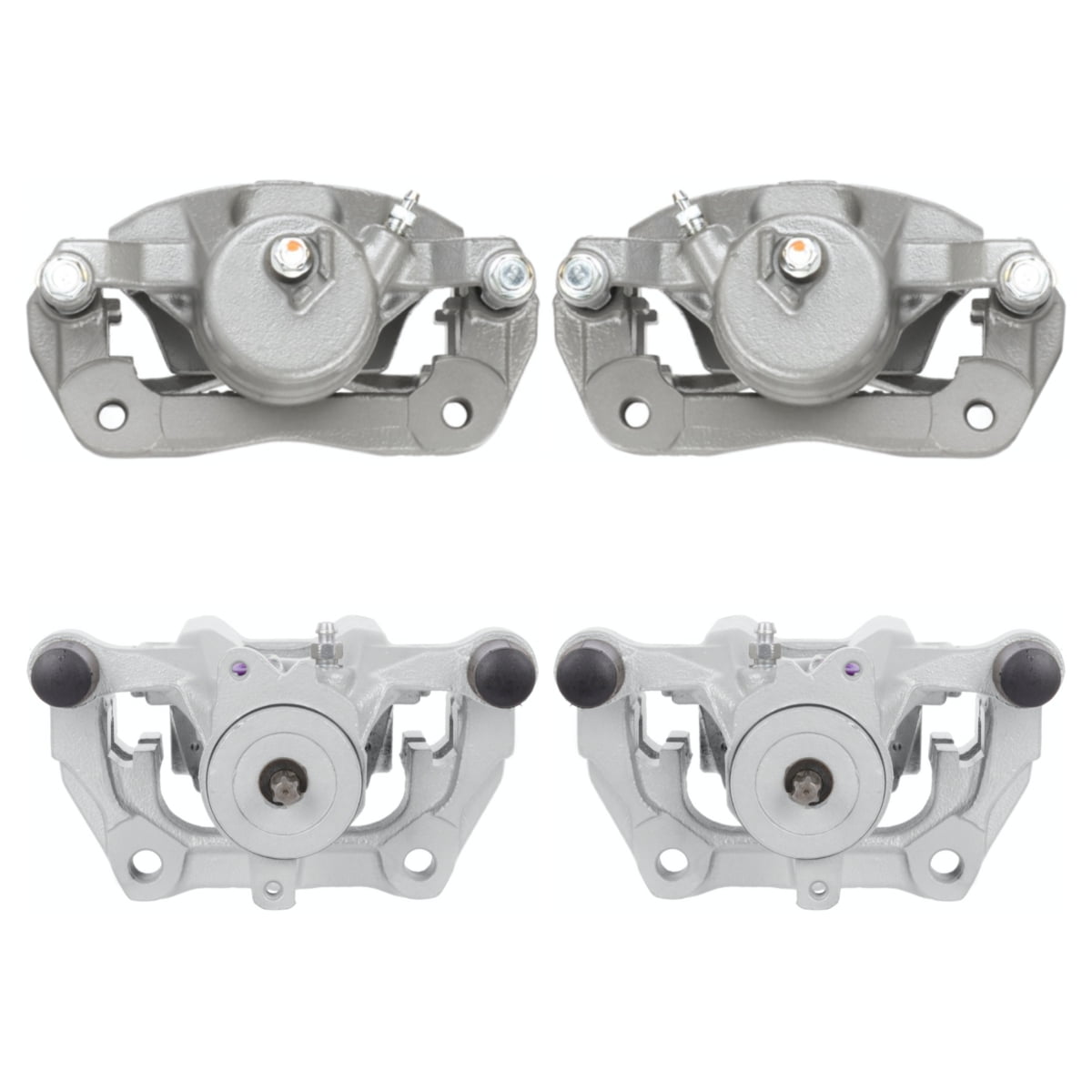 AutoShack Front and Rear Brake Calipers Set of 4 Assembly with Bracket ...