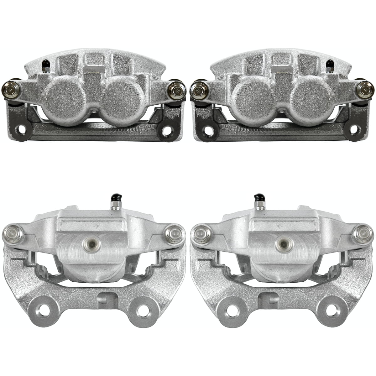 AutoShack Front and Rear Brake Calipers Set of 4 Assembly with Bracket ...