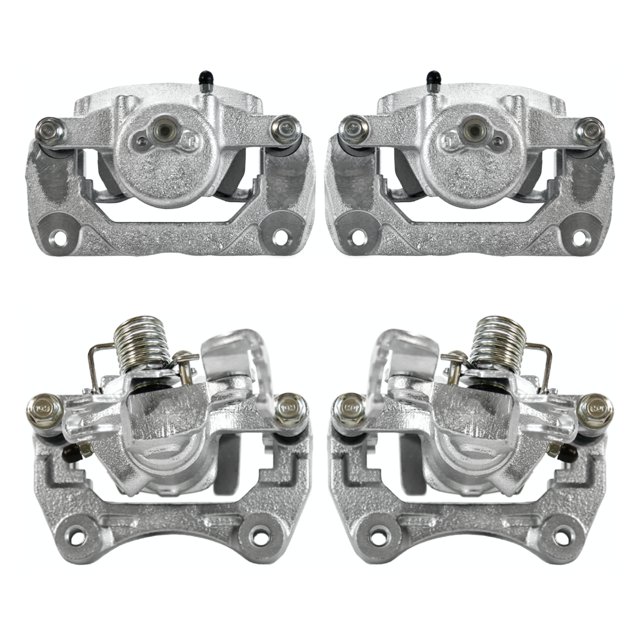 AutoShack Front and Rear Brake Calipers Set of 4 Assembly with Bracket ...