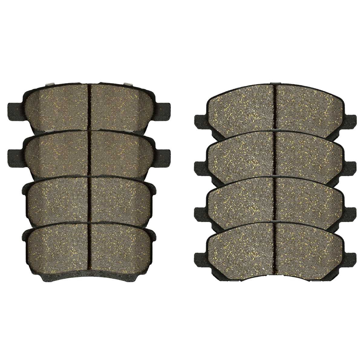 AutoShack Front and Rear Performance Ceramic Brake Pads Set 8pcs ...