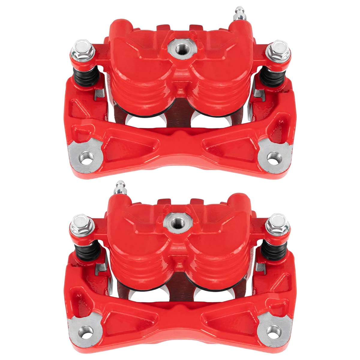 AutoShack Front Red Brake Calipers Set of 2 Assembly with Bracket ...