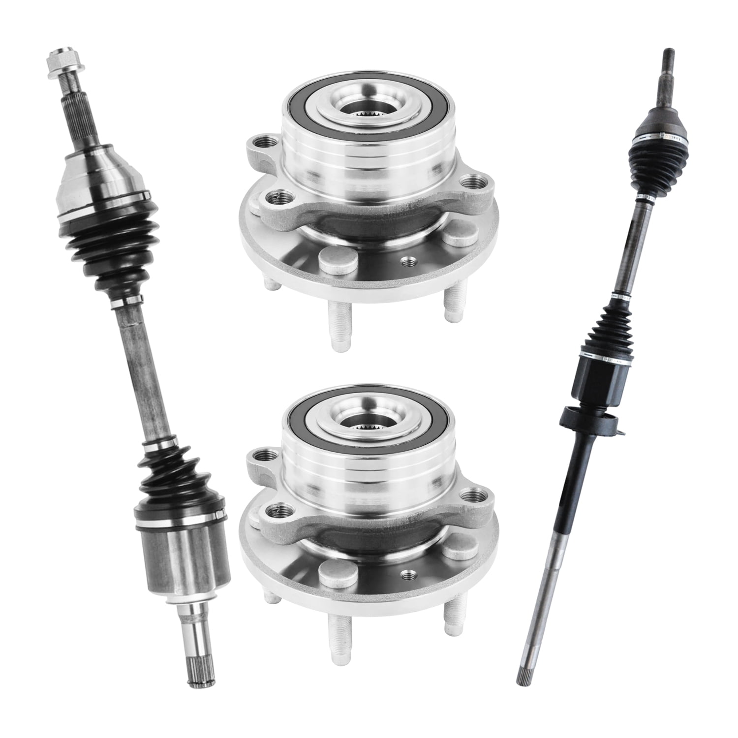 AutoShack Front Wheel Bearing Hubs CV Axles Kit Pair Replacement for 2011-2012 Ford Explorer AWD ...