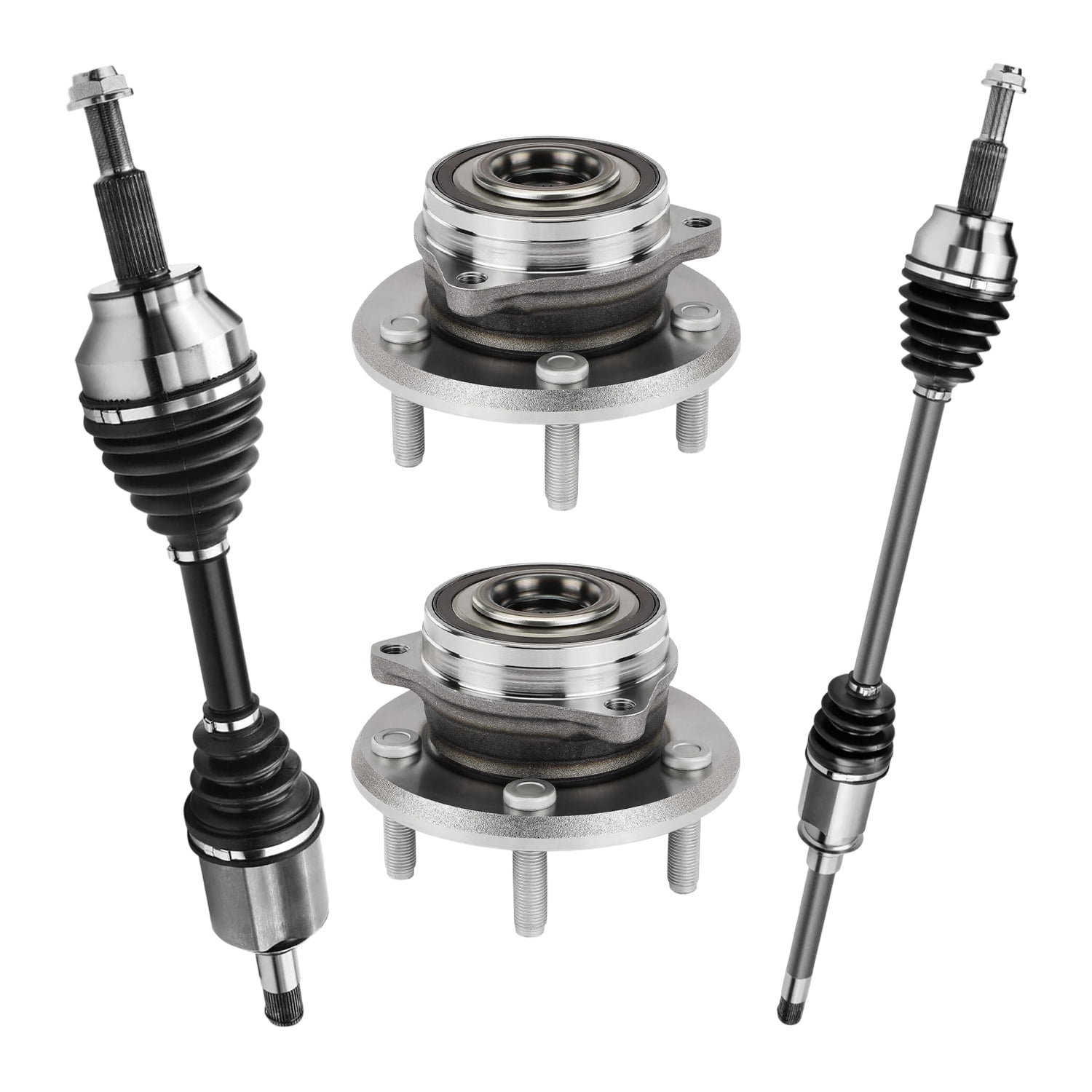 AutoShack Front CV Axle Shaft Wheel Hub Bearing Assemblies with ABS ...