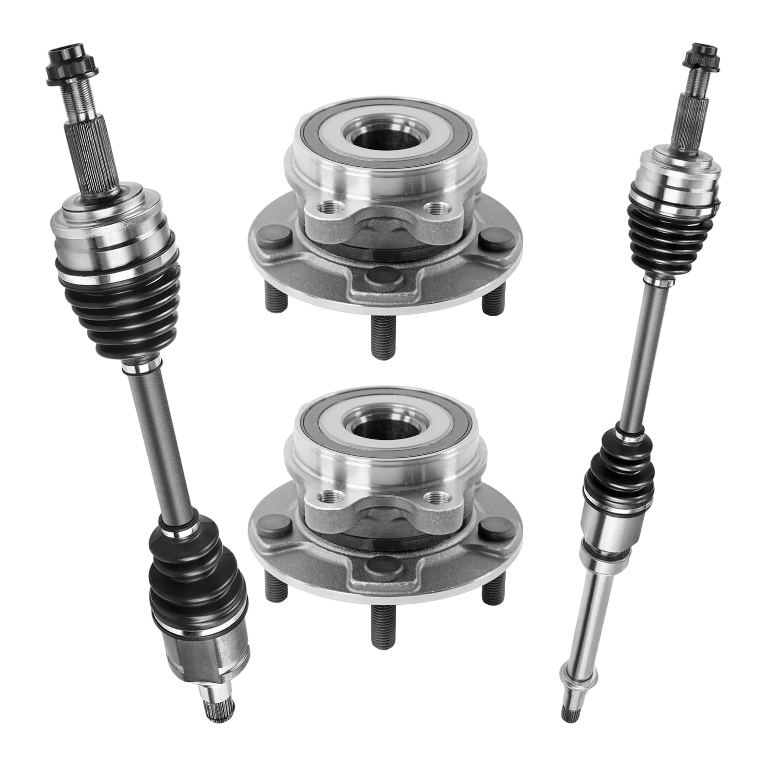 AutoShack Front Wheel Bearing Hubs CV Axles Kit Pair Replacement for ...