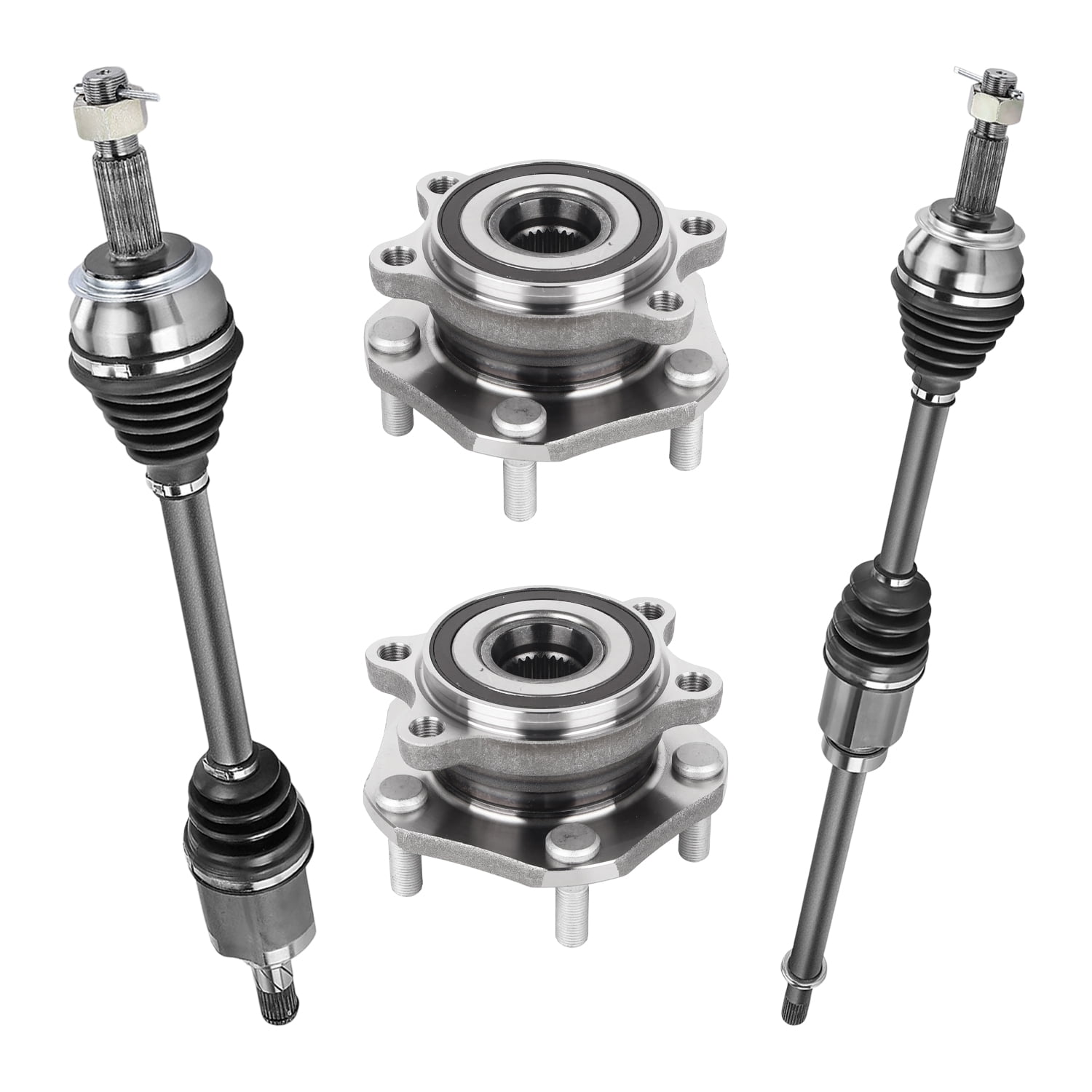 AutoShack Front Wheel Bearing Hubs CV Axles Kit Pair Replacement for ...