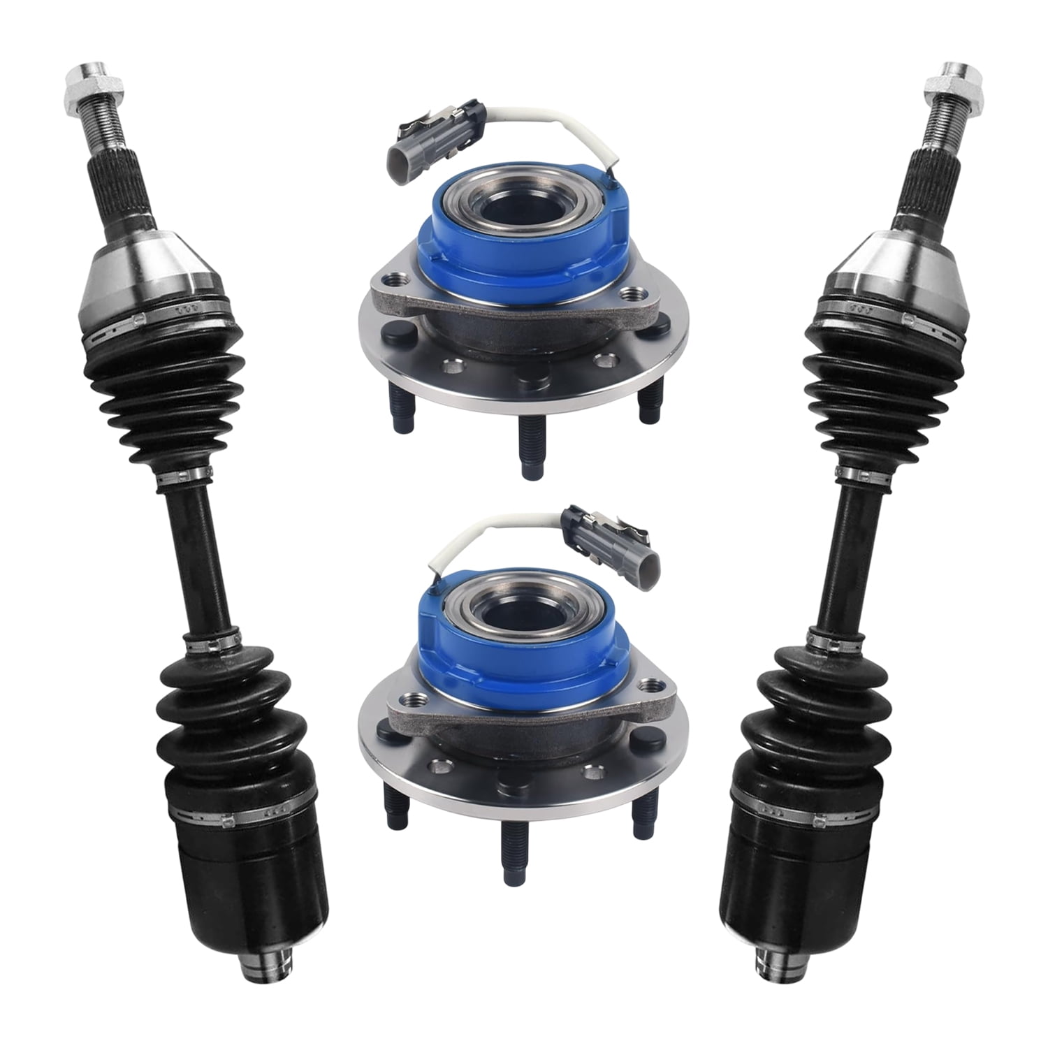 AutoShack Front Wheel Bearing Hubs CV Axles Kit Pair Replacement for ...