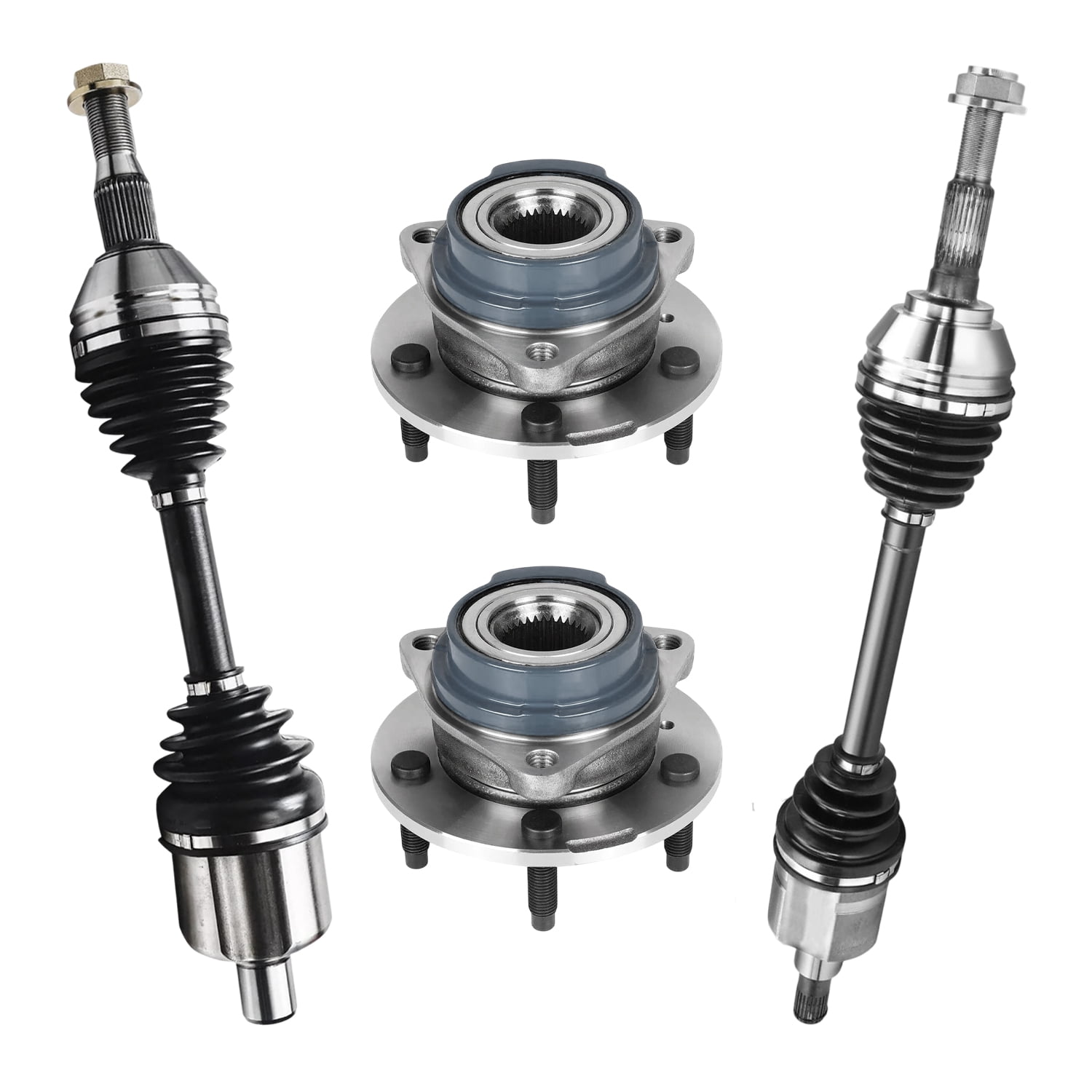 AutoShack Front Wheel Bearing Hubs CV Axles Kit Pair Replacement for ...