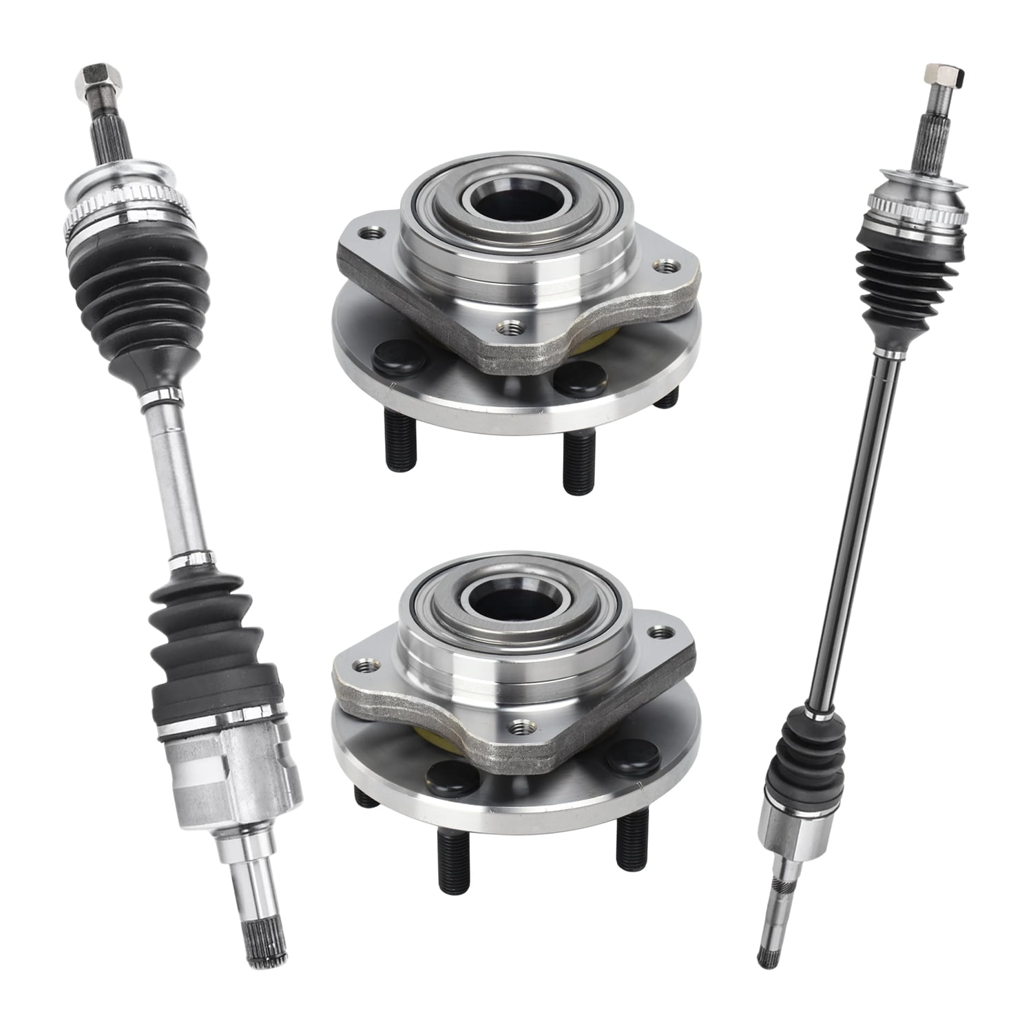 AutoShack Front Wheel Bearing Hubs CV Axles Kit Pair Replacement for ...