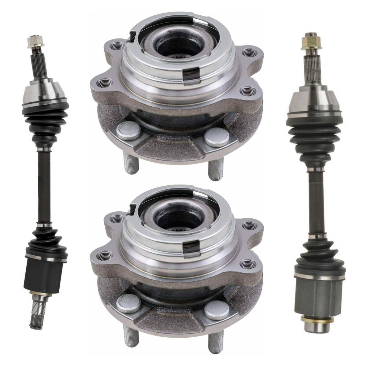 AutoShack Front CV Axle Shaft Wheel Hub Bearing Assemblies with ABS ...