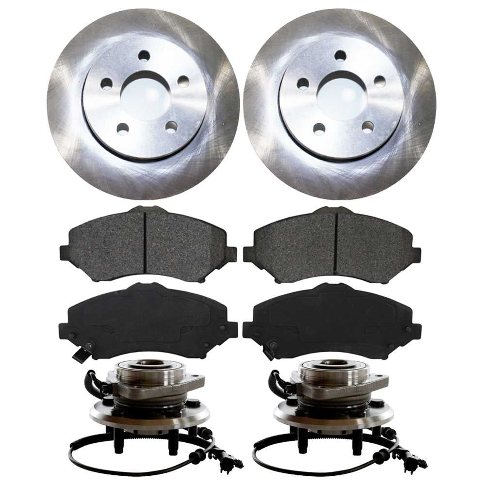 AutoShack Front Brake Rotors Ceramic Brake Pads Wheel Bearing Hub ...