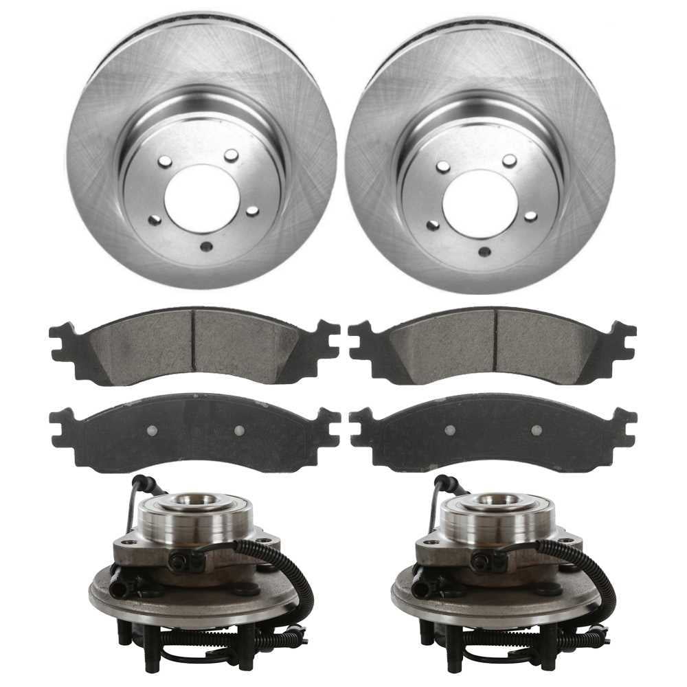 AutoShack Front Wheel Hub Assembly, Brake Rotors & Pads Kit for 2006 ...