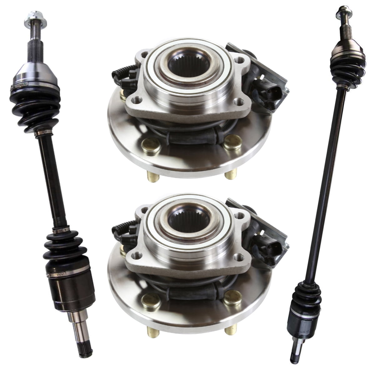 AutoShack Front Wheel Bearing Hubs CV Axles Kit Pair Replacement for ...