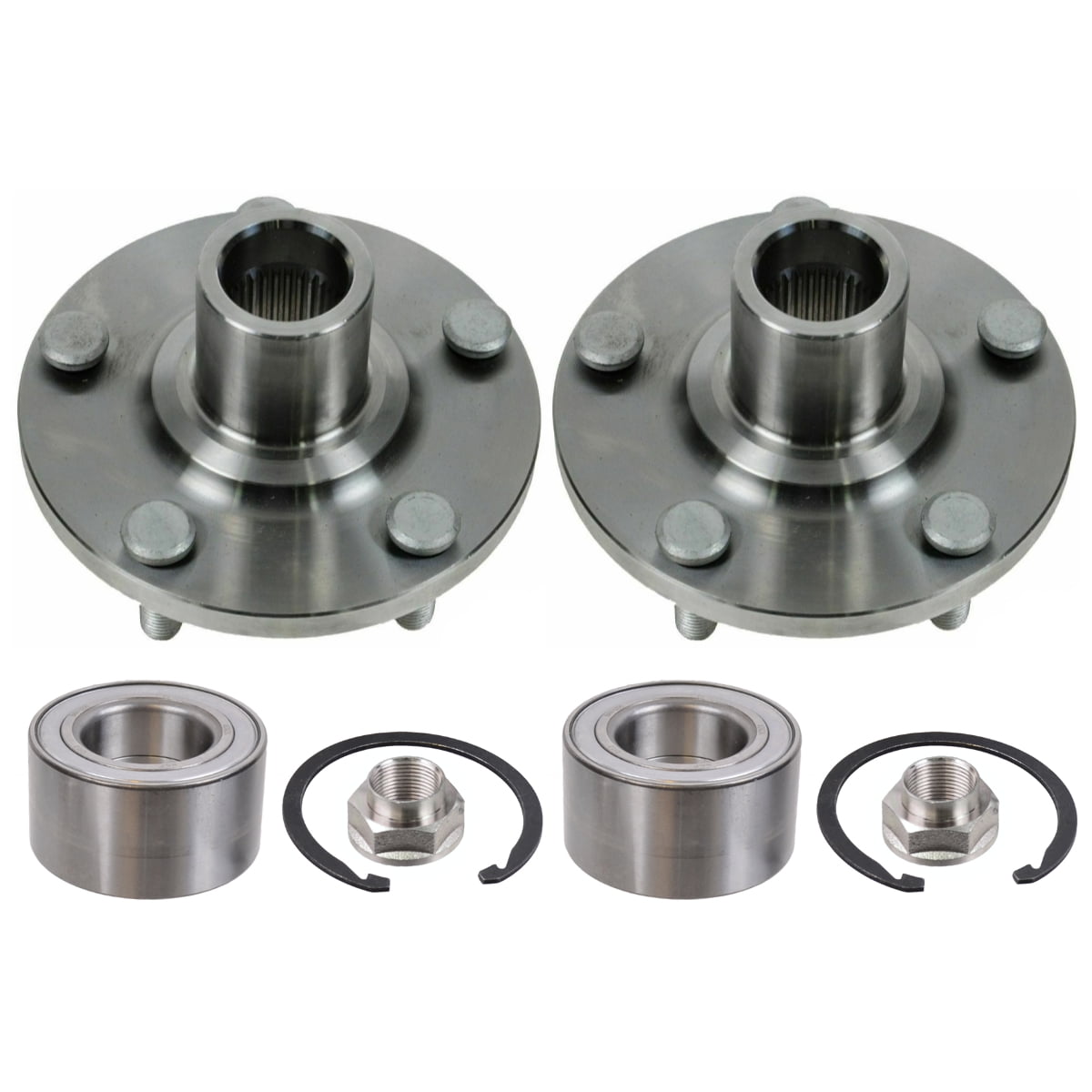 AutoShack Front Wheel Hub Bearing Pair of 2 Driver and Passenger Side ...