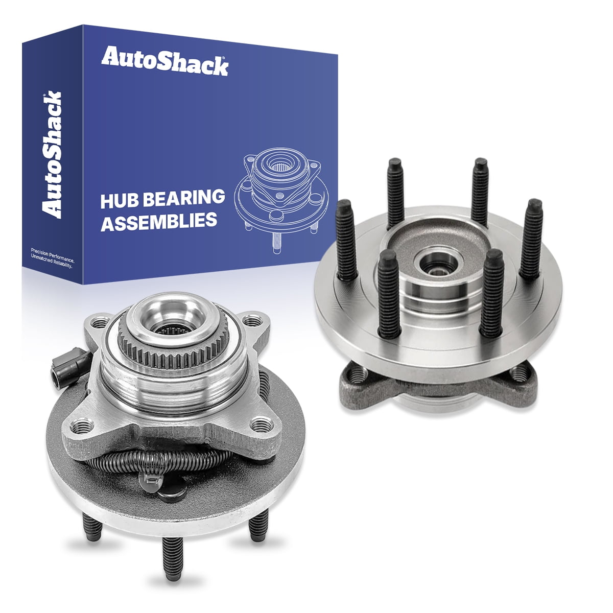 AutoShack Front Wheel Hub Bearing Assemblies with ABS| Replacement for 2005-2008 Ford F-150 2006 ...