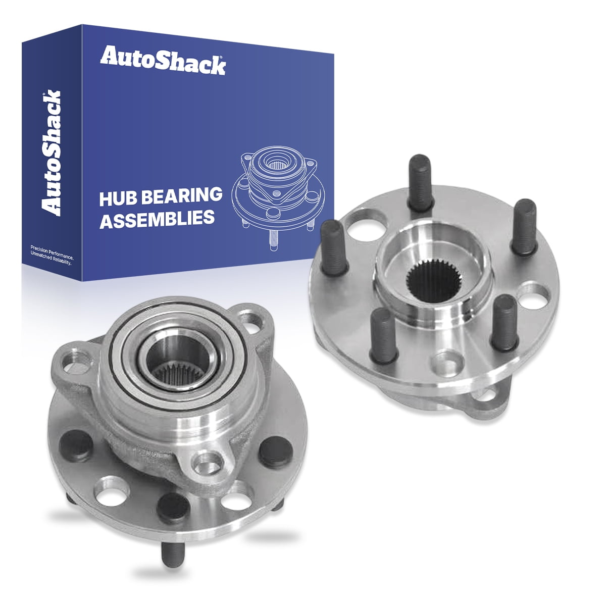 AutoShack Front Wheel Hub Bearing Assemblies without ABS| Replacement ...