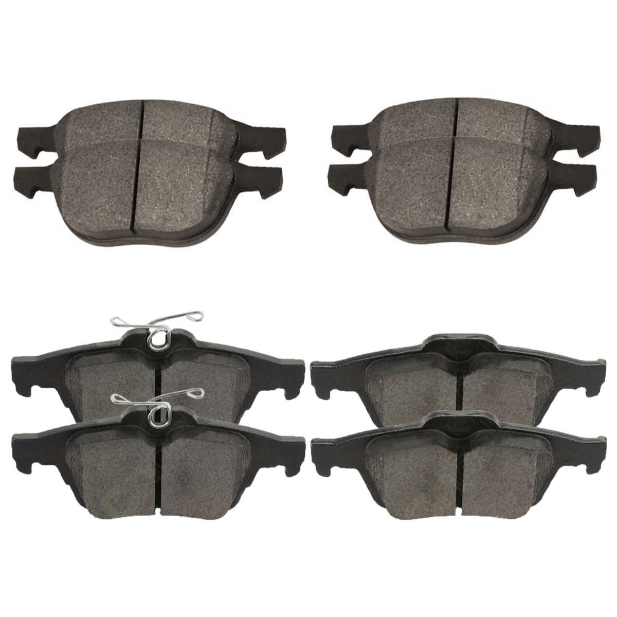 AutoShack 8pcs Front and Rear Ceramic Brake Pad Set Replacement for ...