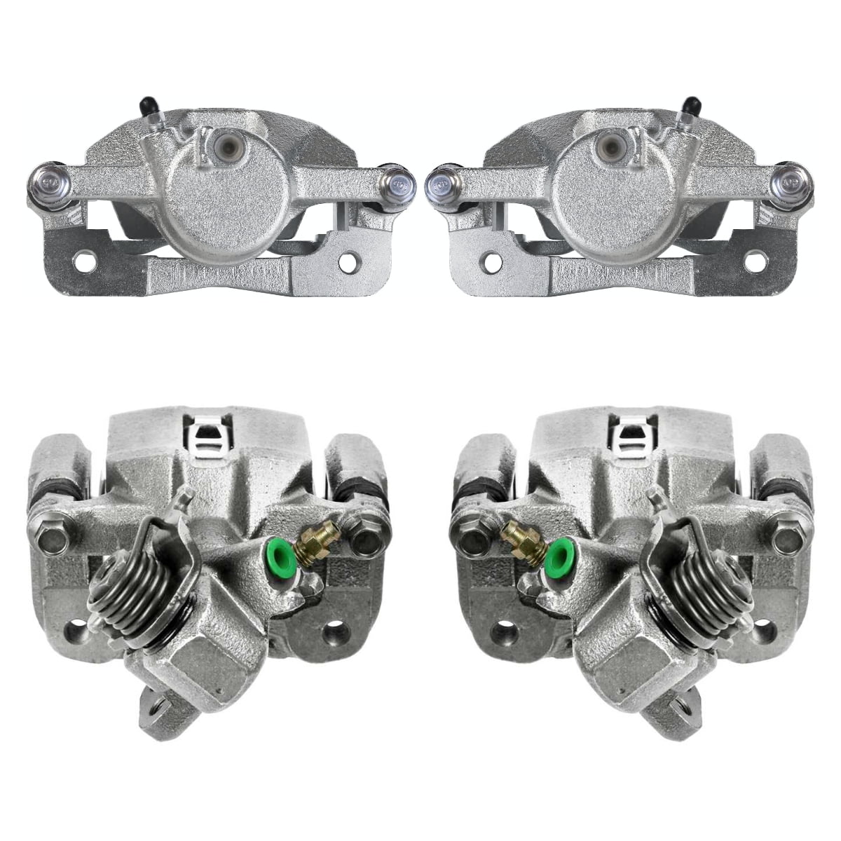 AutoShack Front and Rear Brake Calipers Set of 4 Assembly with Bracket ...