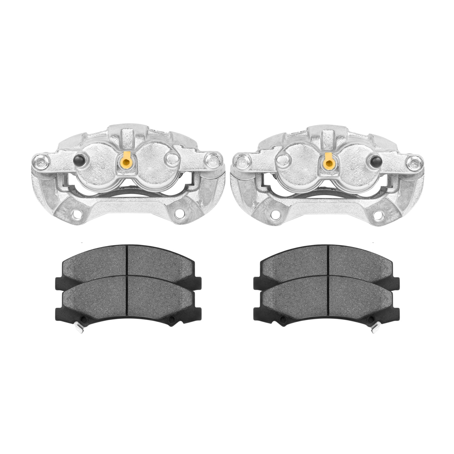AutoShack Pair of 2 Front Brake Calipers and Ceramic Pads Set Driver ...